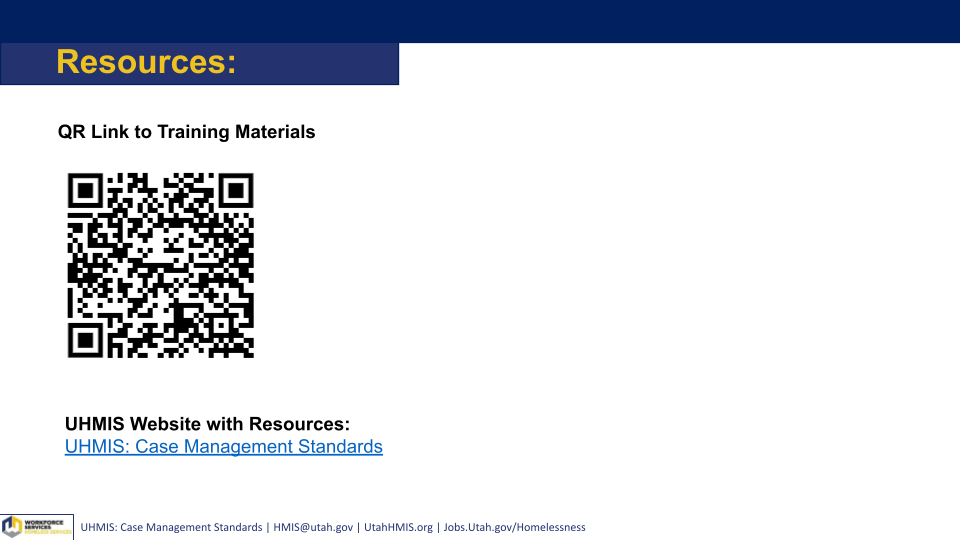 Case Management Standards – Utah HMIS